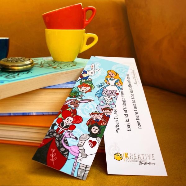 Alice in Wonderland Bookmark (Design 1) – Kreative Foundations